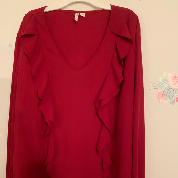 Cato | Tops | Cherry Red Blouse | Poshmark